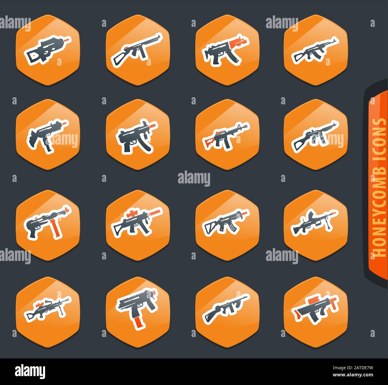 Gun revolver war arms weapons Stock Vector Images - Alamy