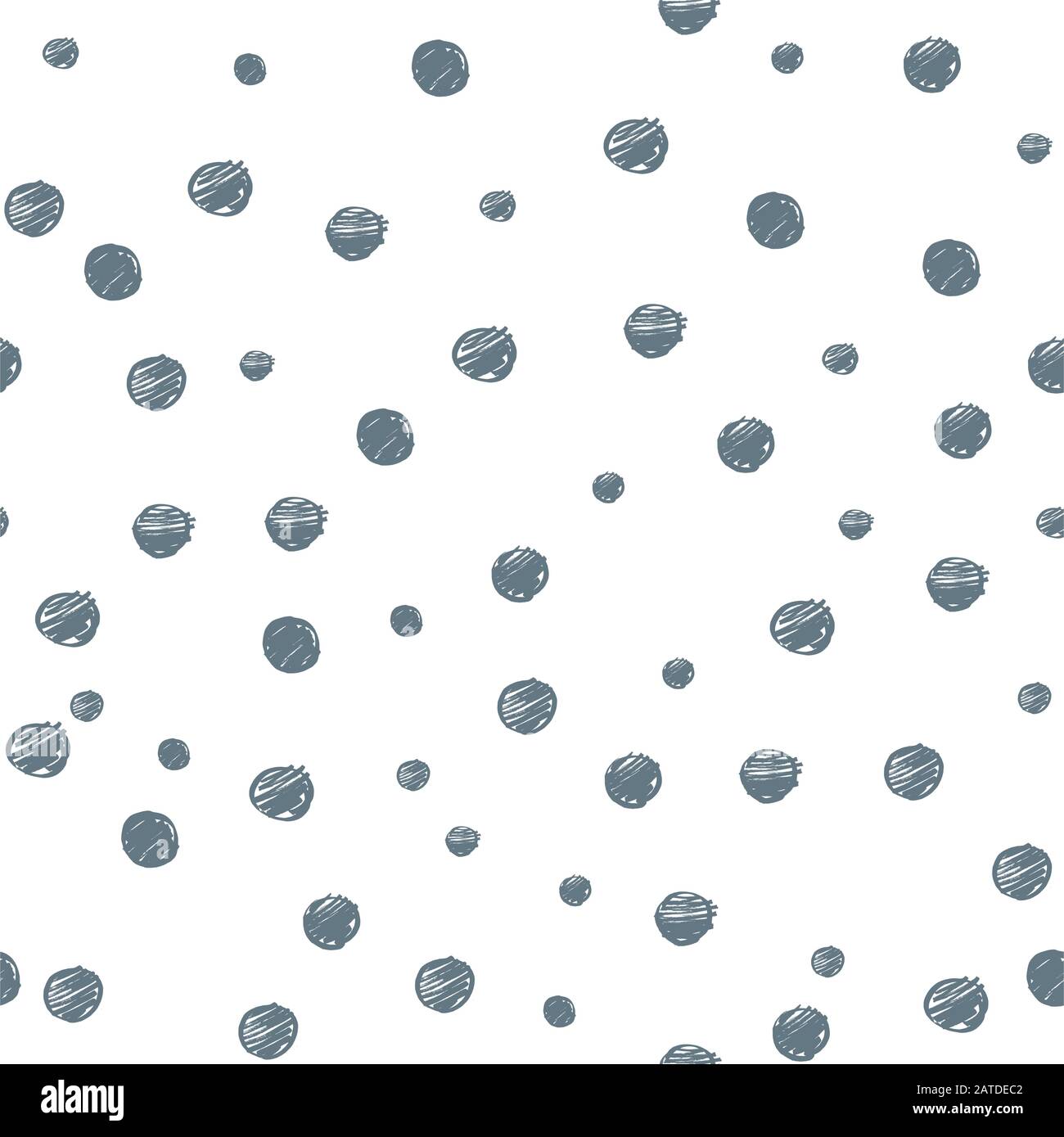 Seamless pattern with silver colored random dots hand drawn by marker ...