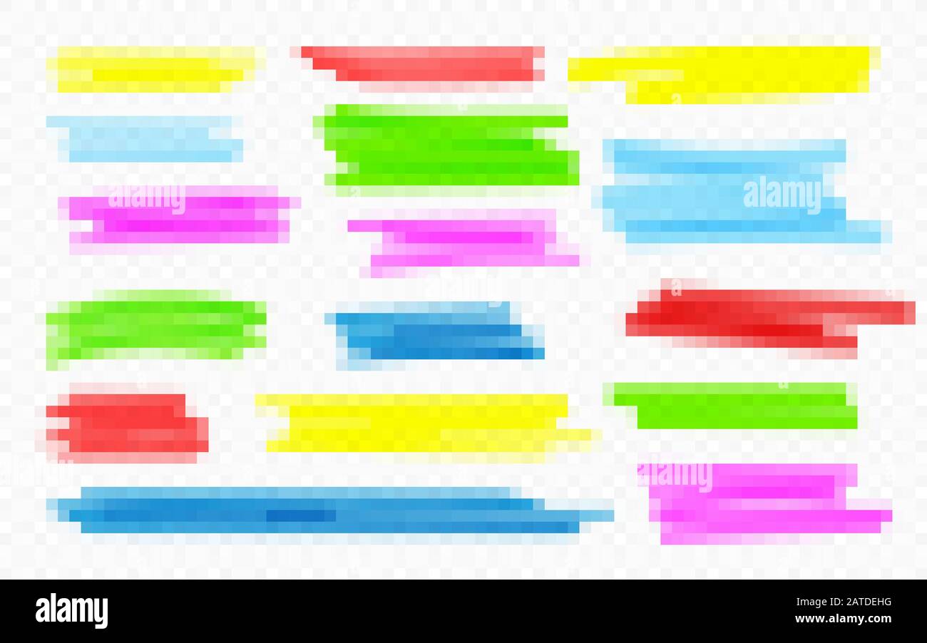 Marker lines. Vector highlighter brush lines. Hand drawing. Vector ...
