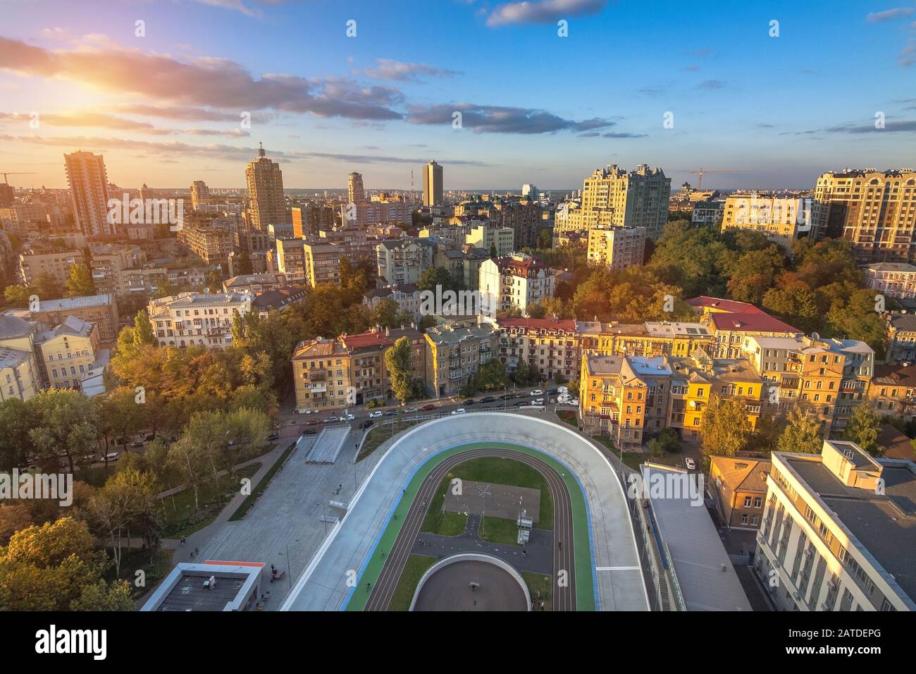Cycle track aerial view hi-res stock photography and images - Alamy