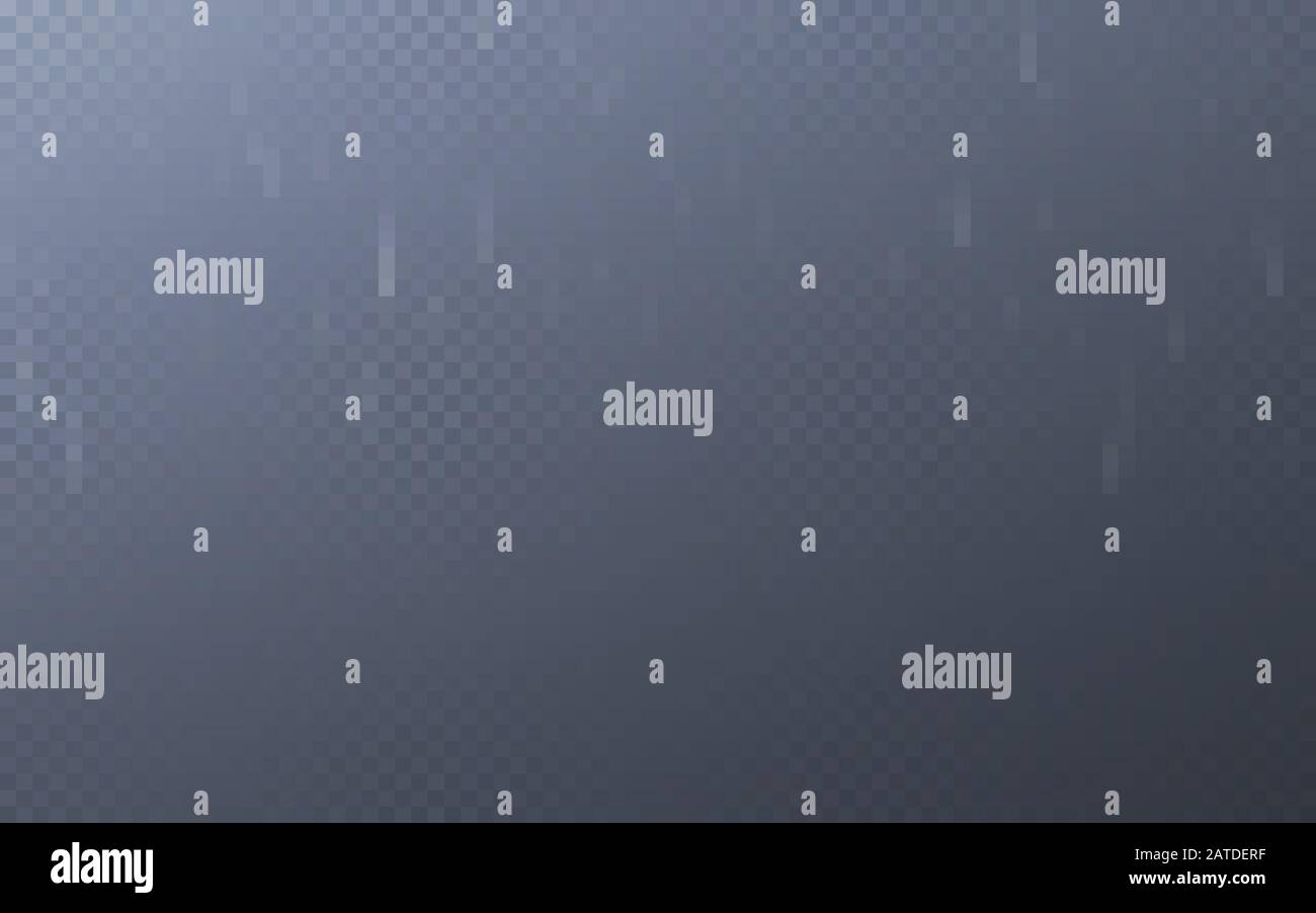 Rain drops on transparent background. Falling water drops. Nature ...