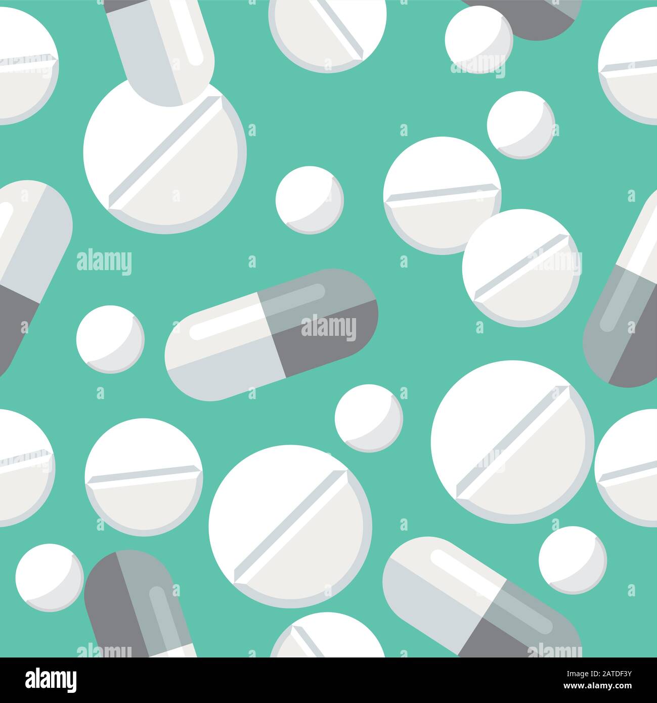 Medical pills seamless pattern. Stylized medication tablets texture ...