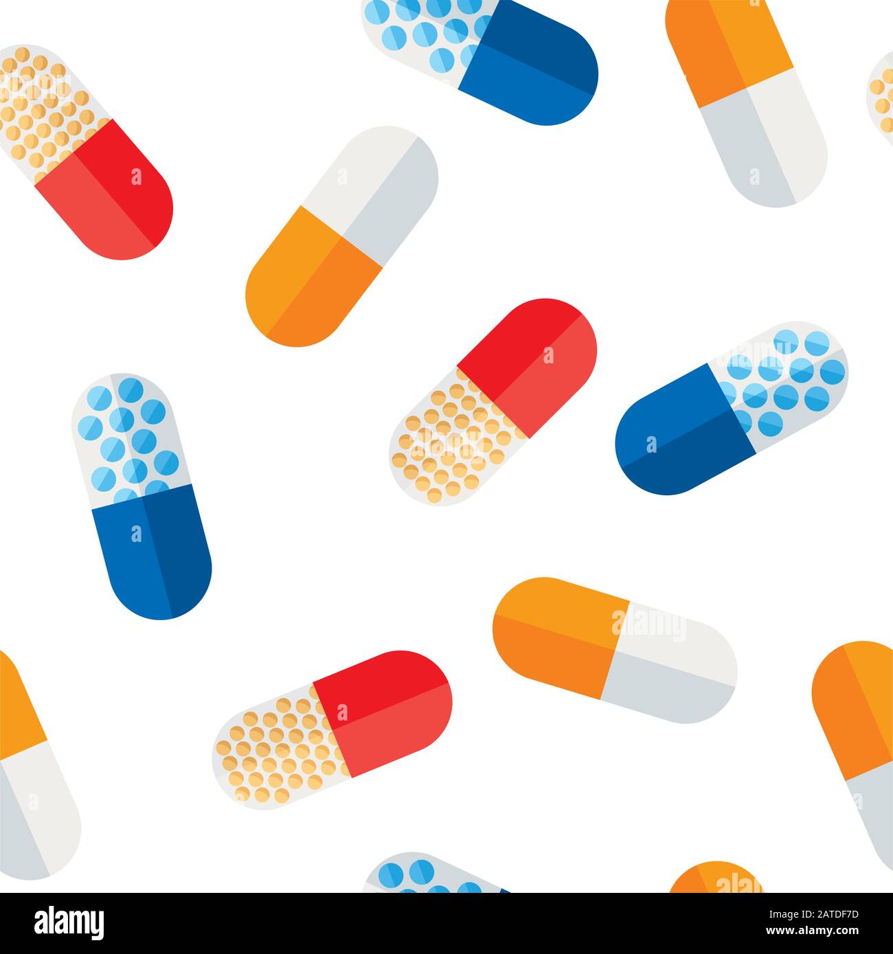 Stylized medication seamless pattern. Medical pills and tablets texture ...
