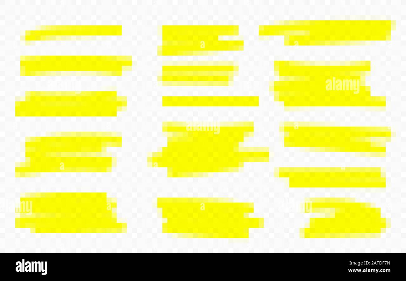Marker lines. Vector highlighter brush lines. Hand drawing. Vector ...