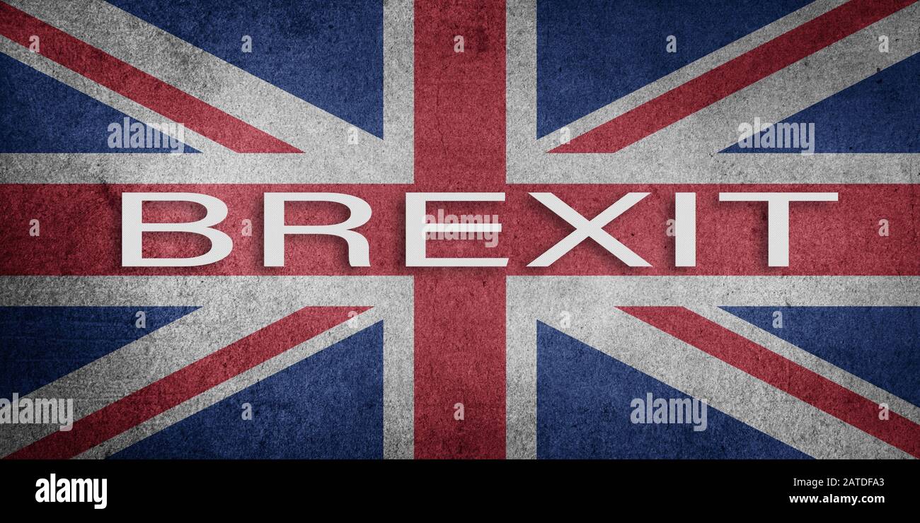 Brexit concept flag of united kingdom Stock Photo - Alamy