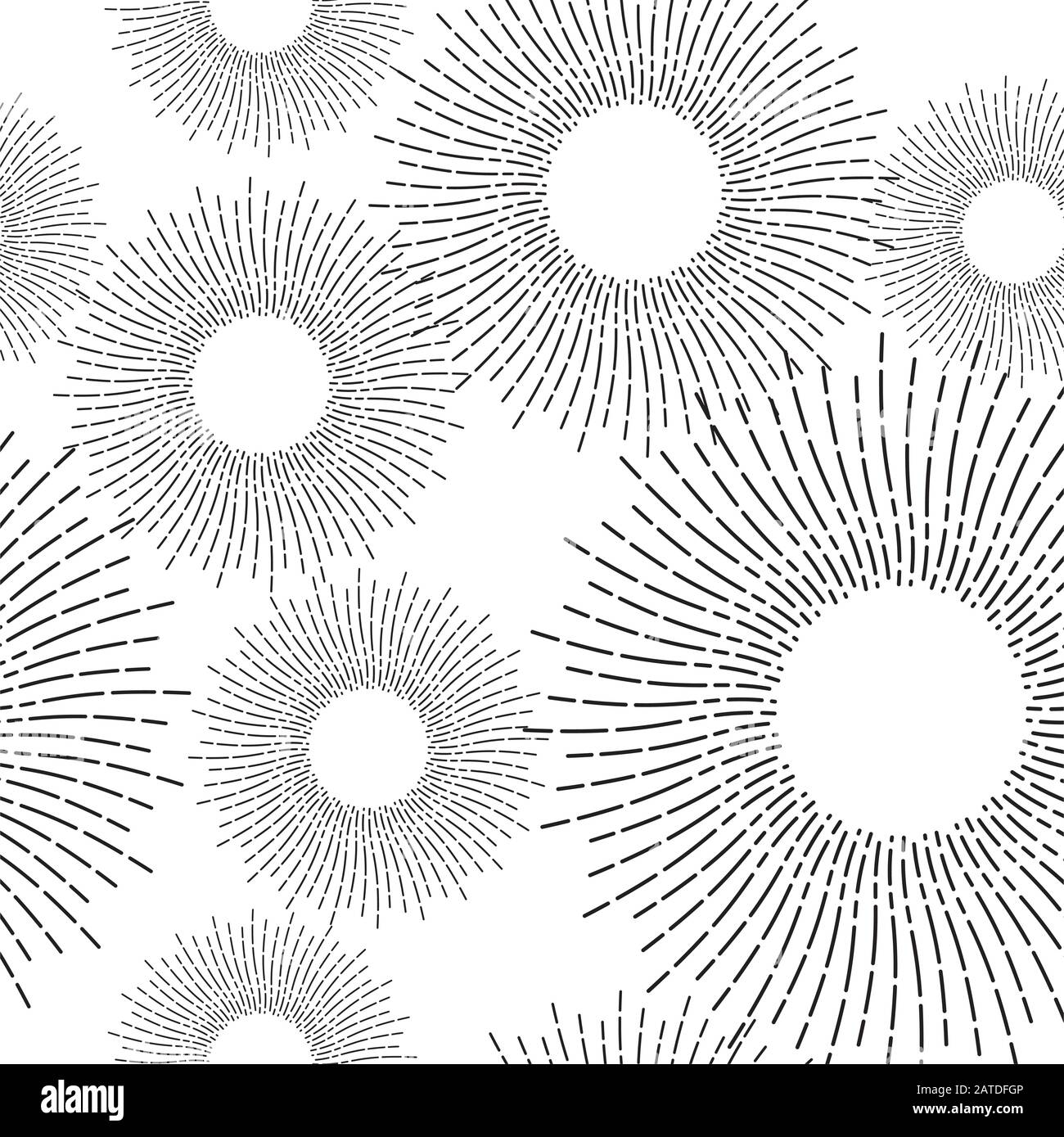 Seamless pattern with sunshine rays in vintage style. Sunburst ...