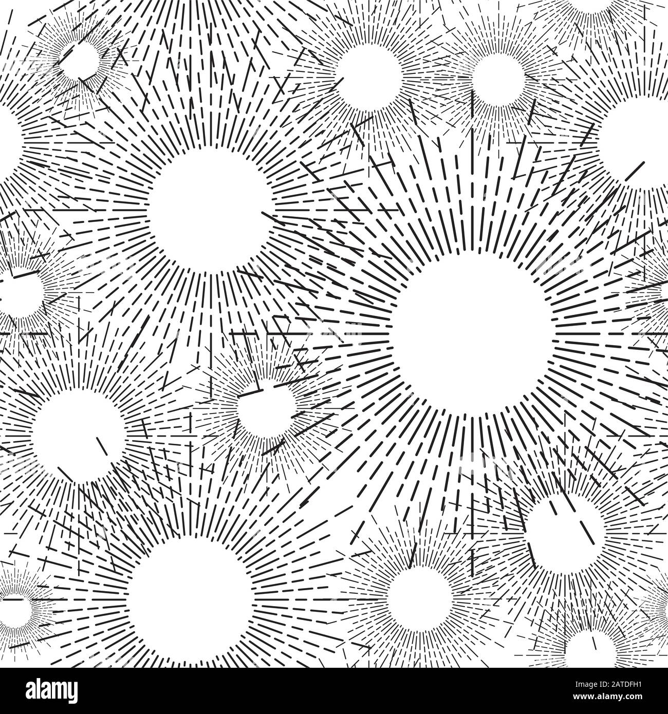Seamless pattern with sunshine rays in vintage style. Sunburst ...