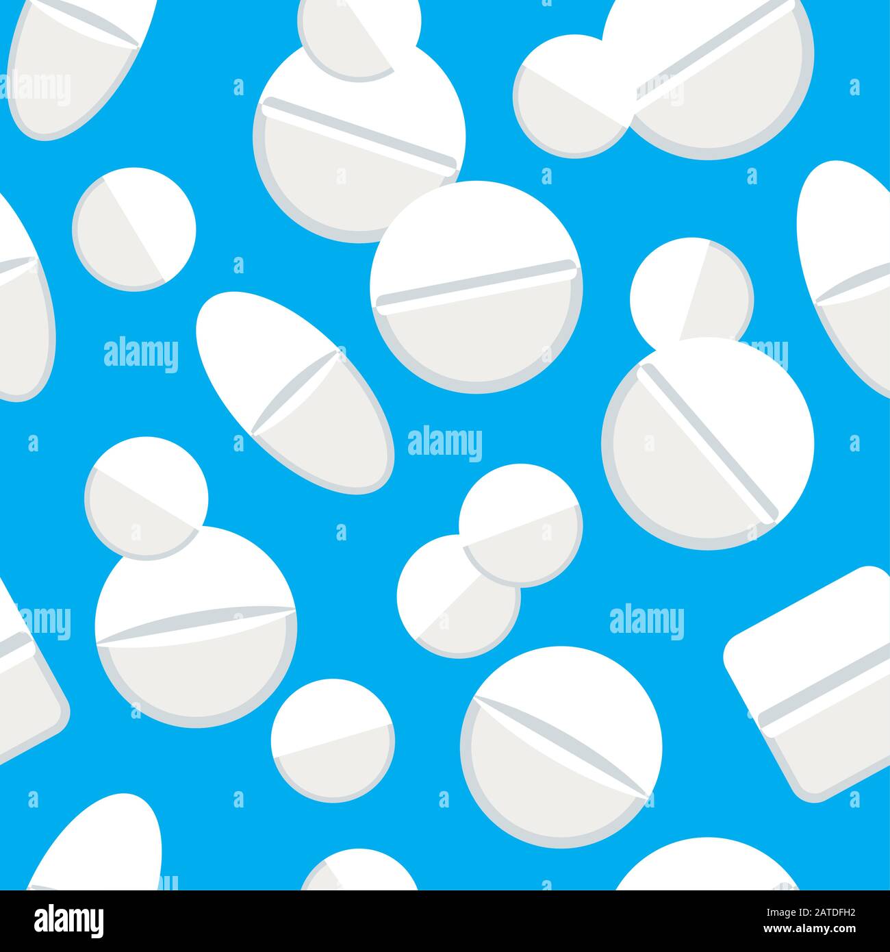 Pharmacology seamless pattern. Medical pills continuous wrapping ...