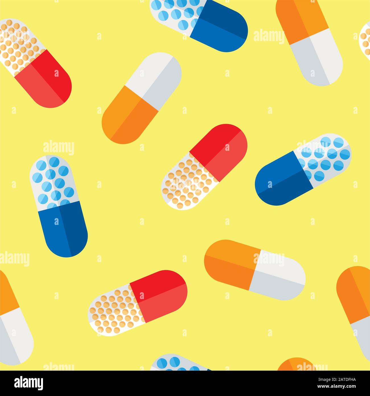 Stylized medication seamless pattern. Medical pills and tablets texture ...