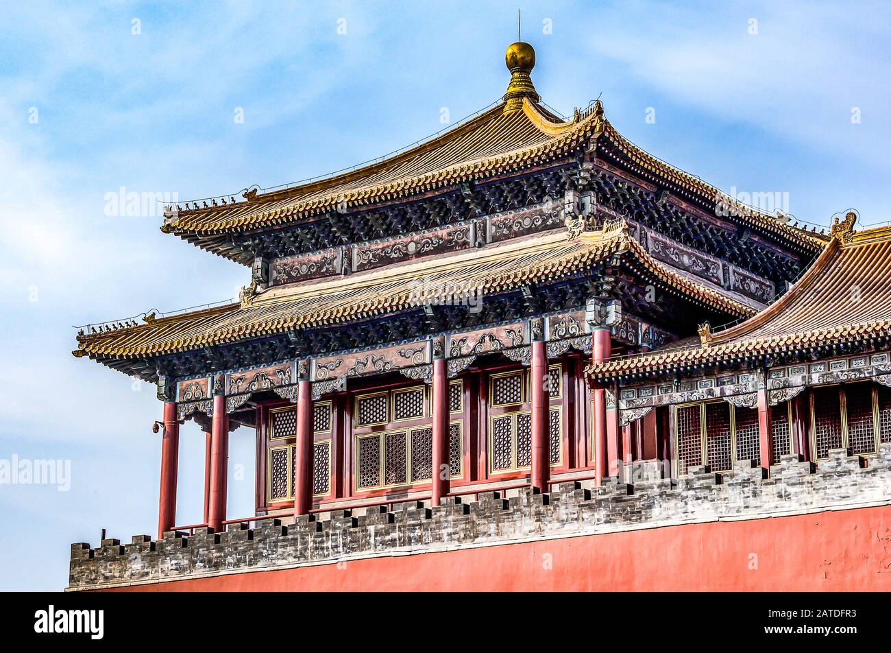China, Beijing, Forbidden City Different design elements of the ...