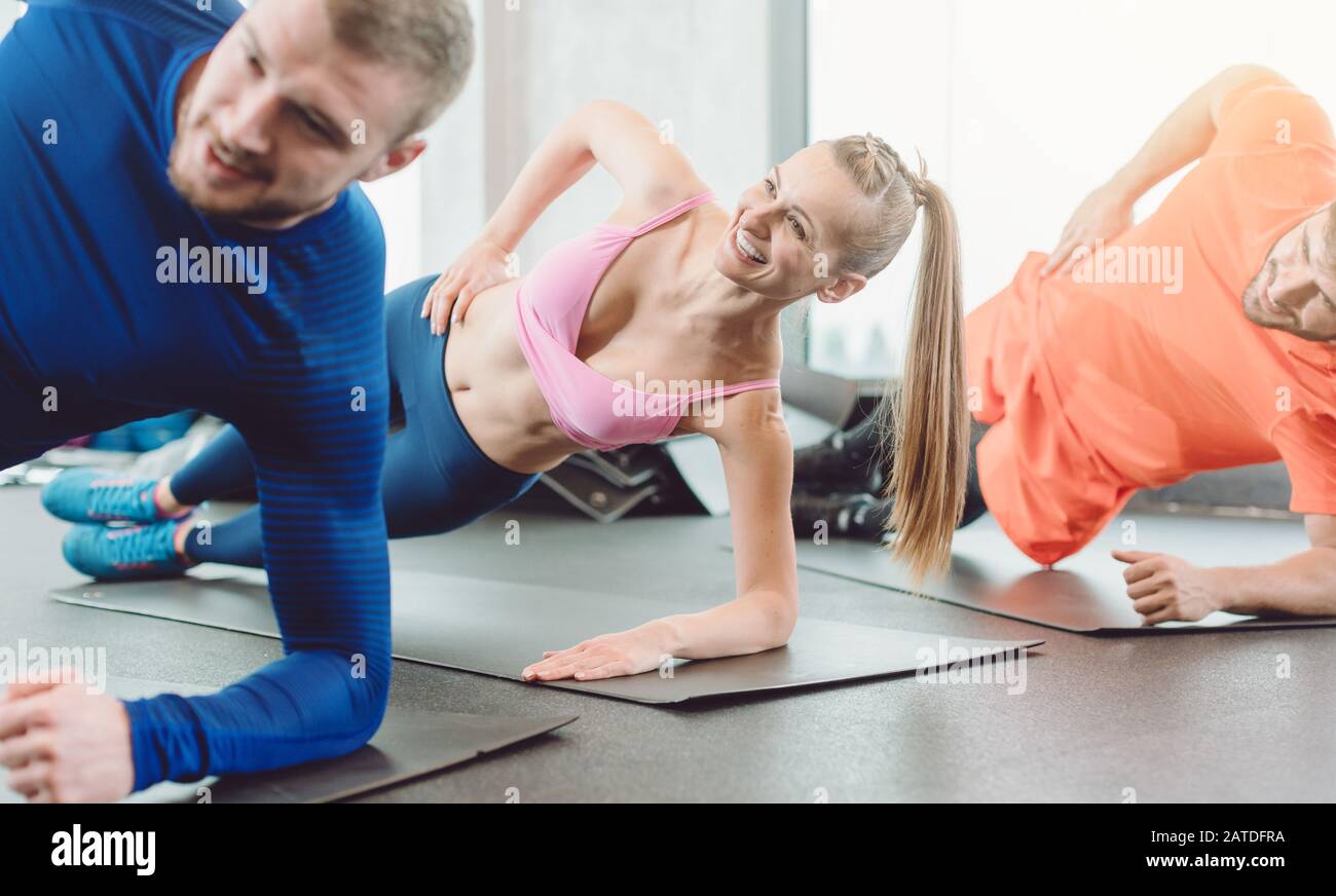 Side plank man exercise hi-res stock photography and images - Alamy