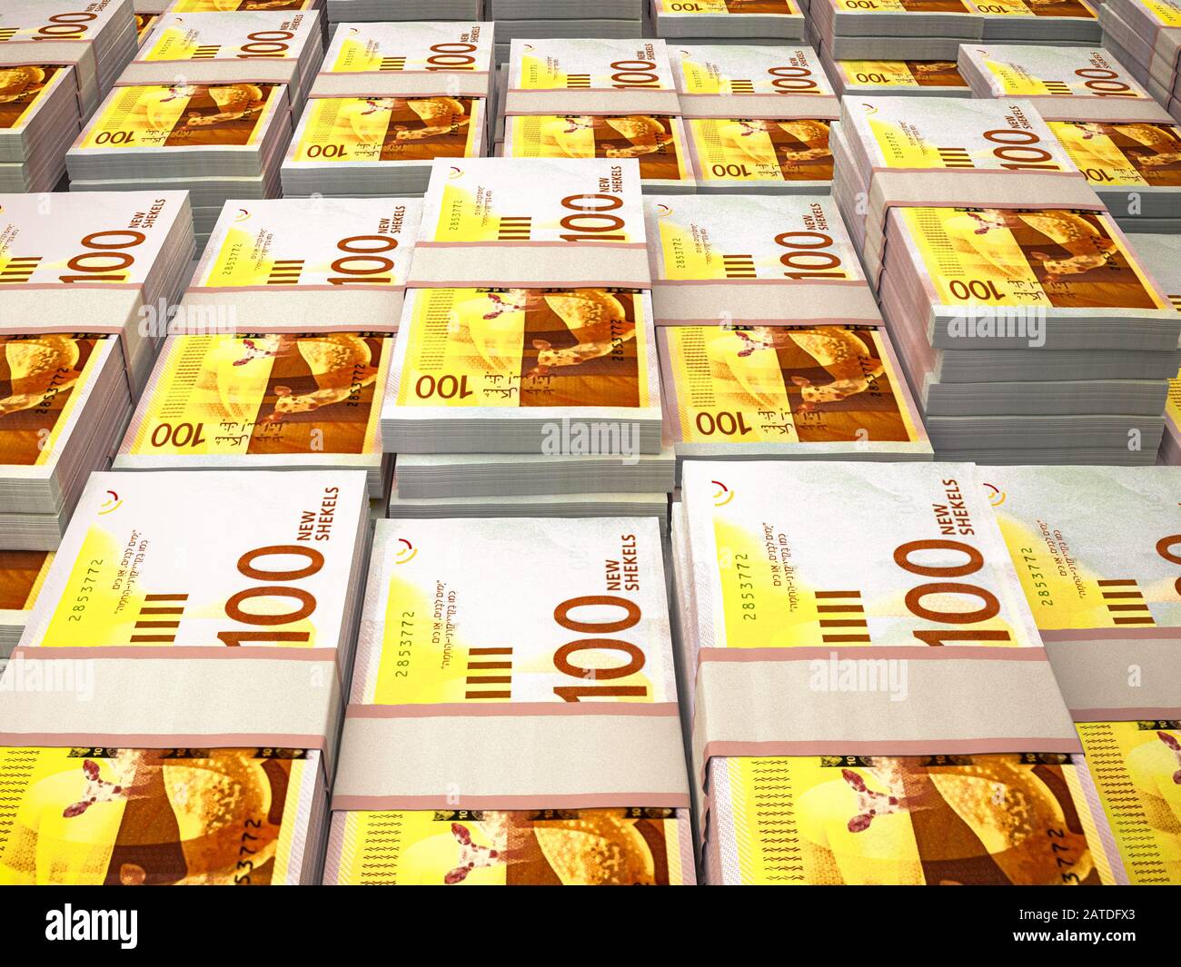 ILS. Israeli new shekels. The money of Israel. Business background ...