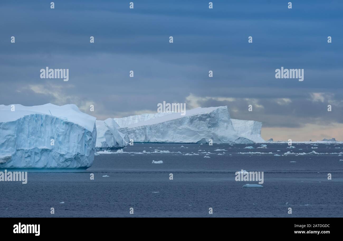 Navigating among enormous icebergs, including the largest ever B-15 ...