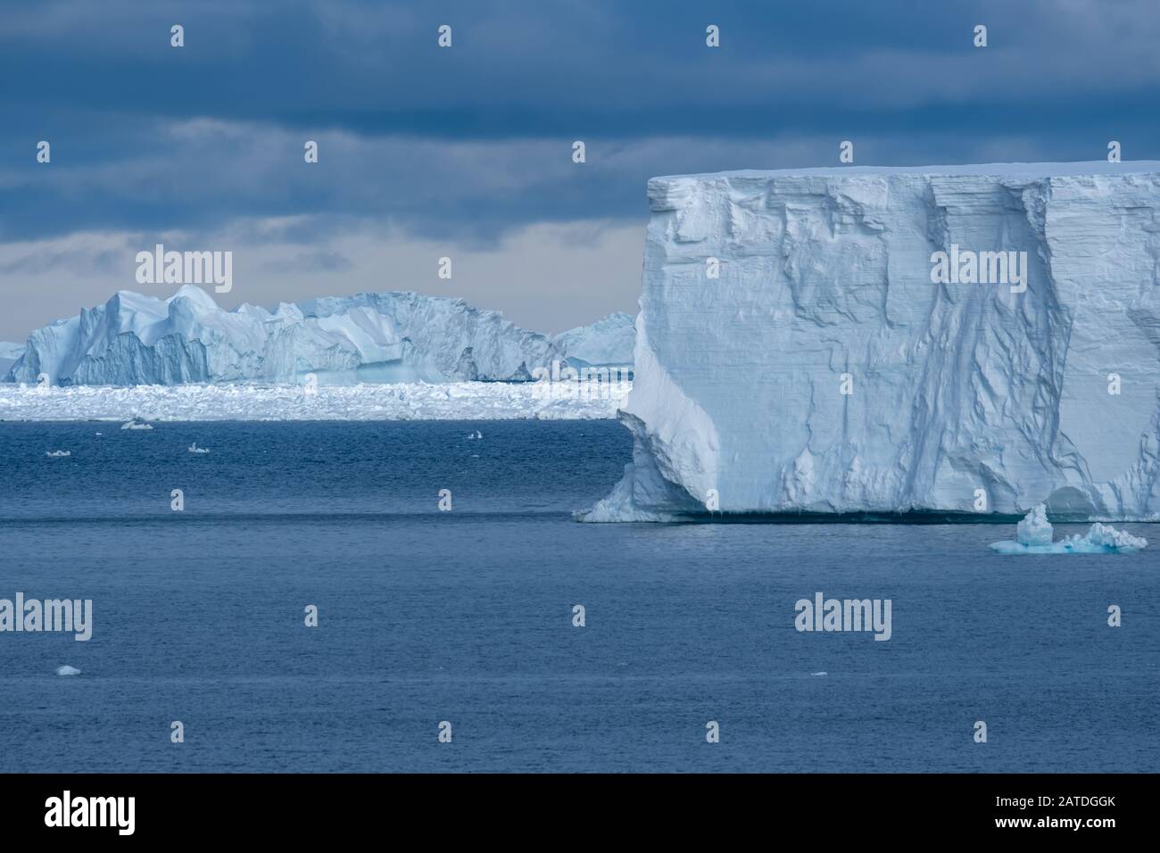 Navigating among enormous icebergs, including the largest ever B-15 ...