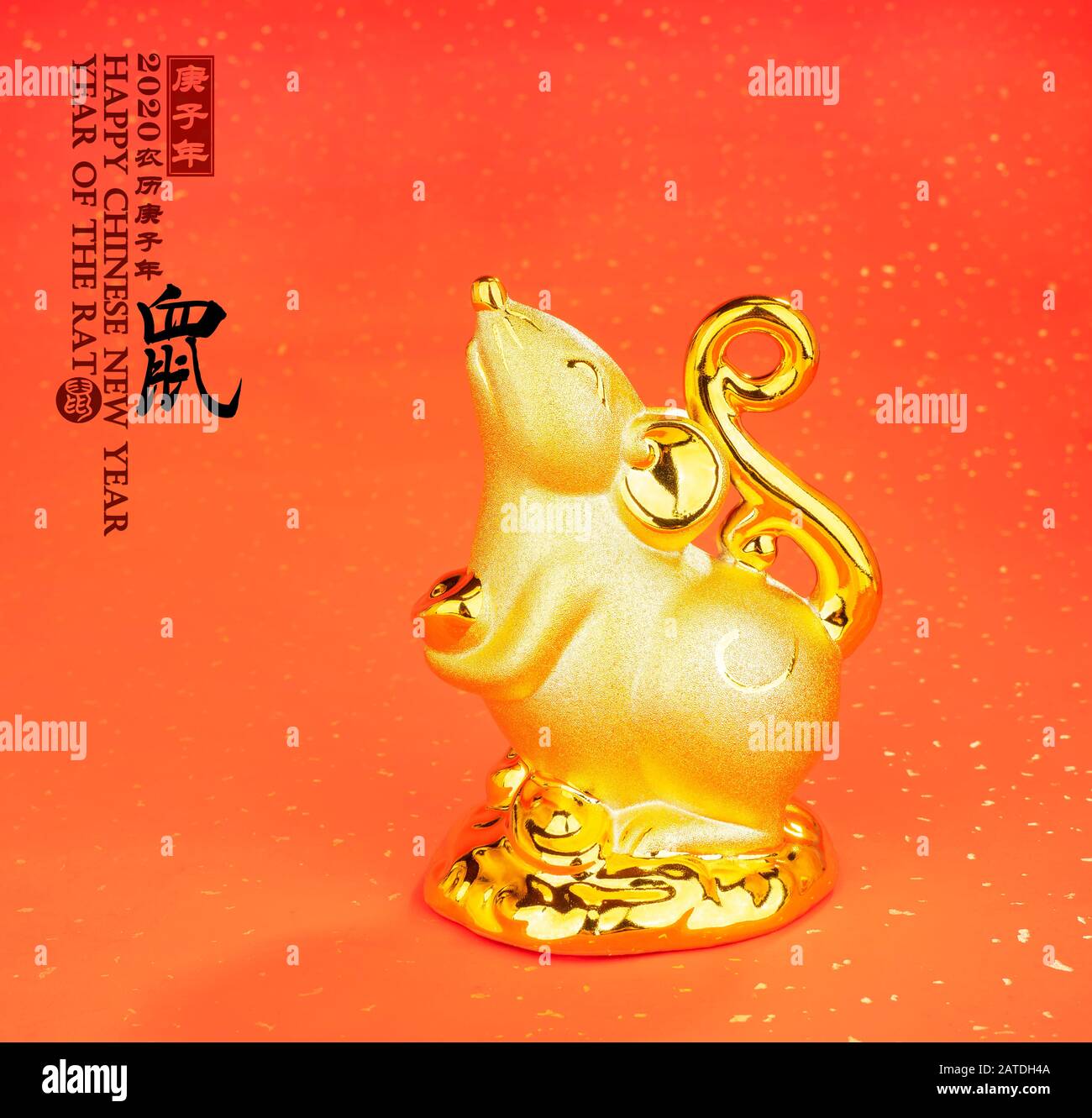 Tradition Chinese golden rat statue rat,2020 is year of the rat,Chinese ...