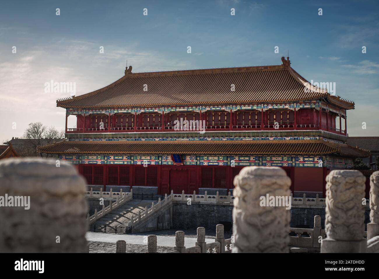 View of a tradional chinese holy building during the day light ...
