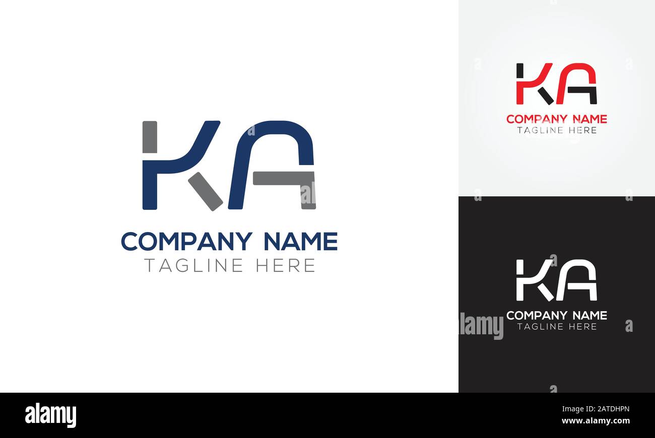 Initial Letter KA Logo Design vector Template. Abstract Letter KA ...