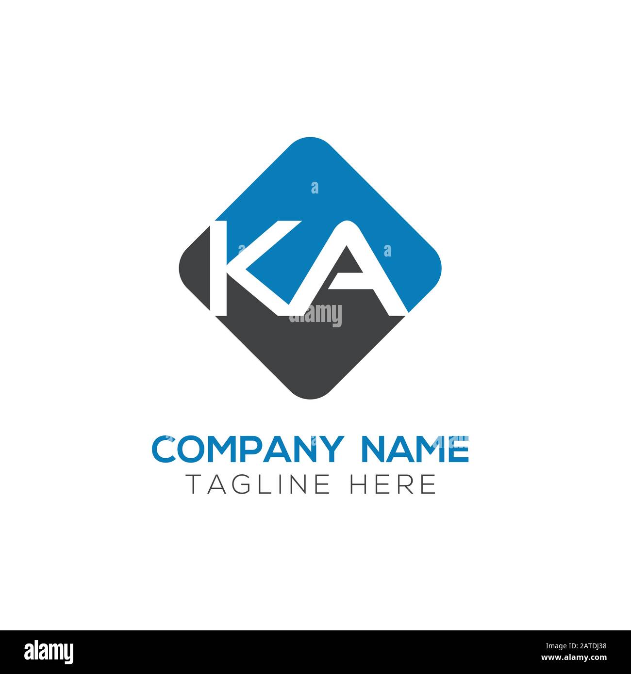 Initial Letter KA Logo Design vector Template. Abstract Letter KA ...
