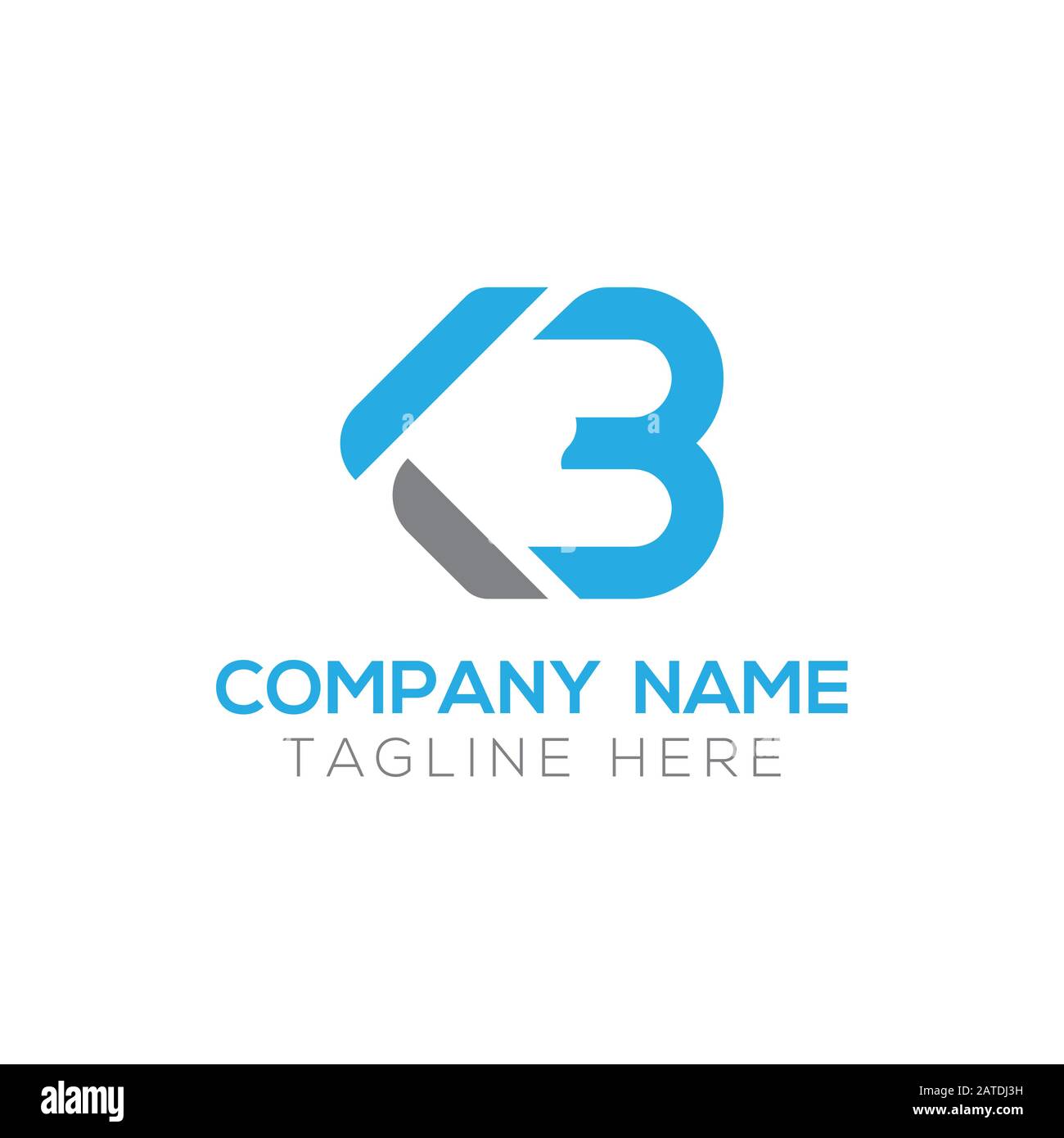 Initial ALphabet KB Logo Design vector Template. Abstract Letter KB ...