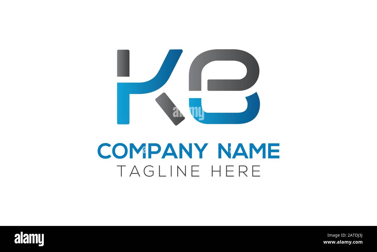Initial ALphabet KB Logo Design vector Template. Abstract Letter KB ...