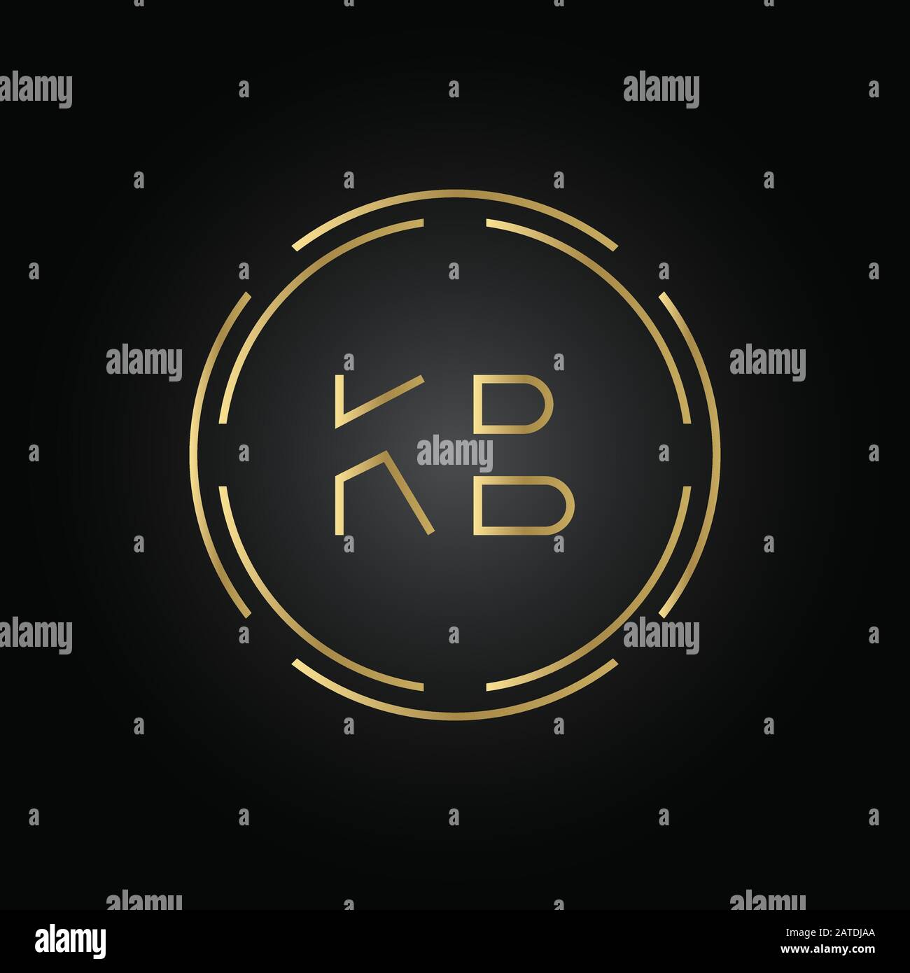 Initial ALphabet KB Logo Design vector Template. Abstract Letter KB ...