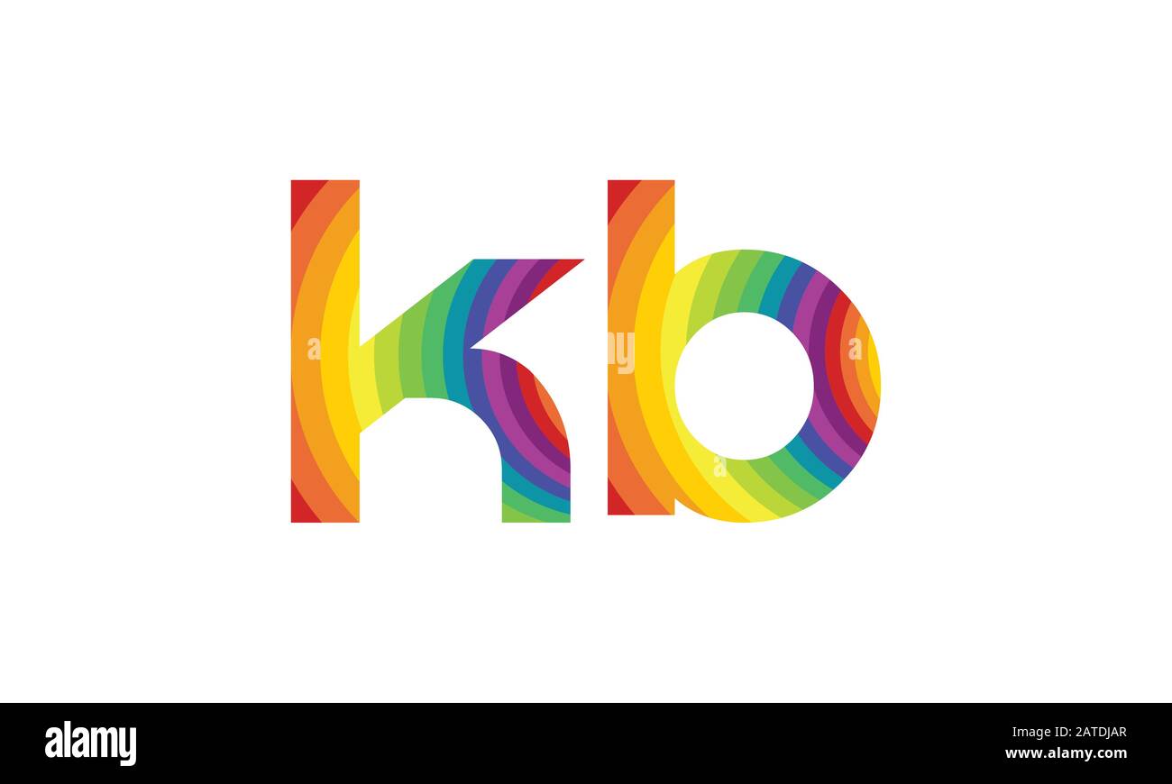 Initial ALphabet KB Logo Design vector Template. Abstract Letter KB ...