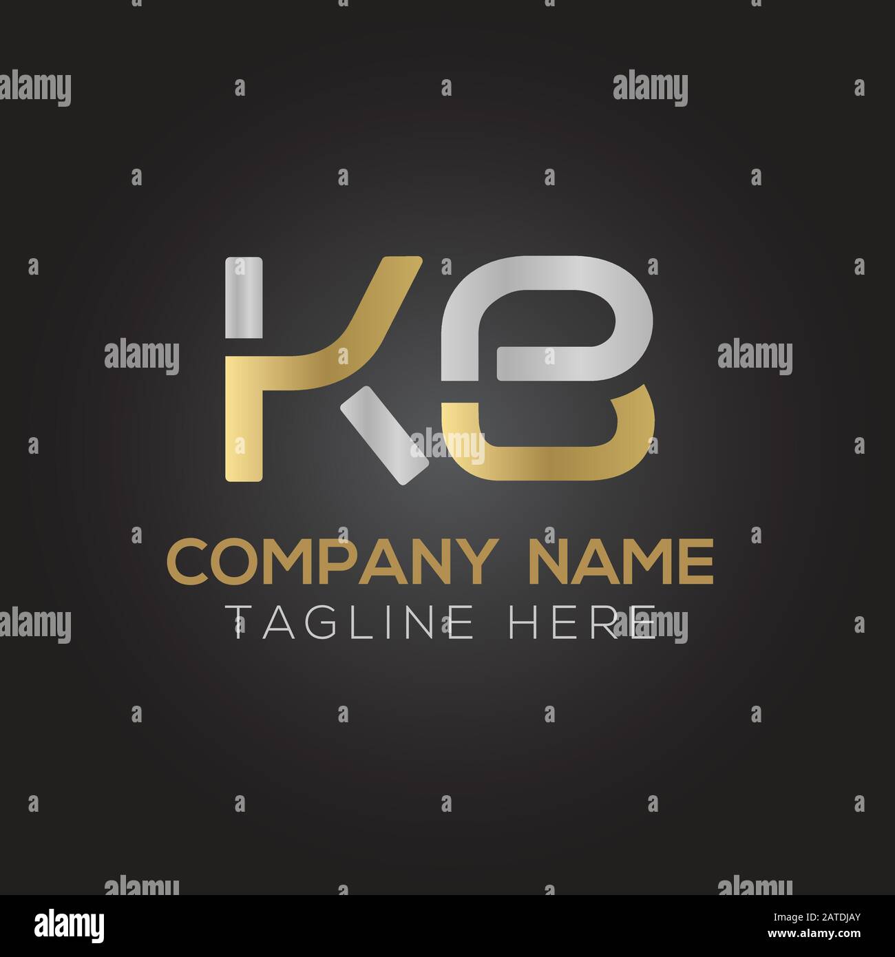 Initial ALphabet KB Logo Design vector Template. Abstract Letter KB ...