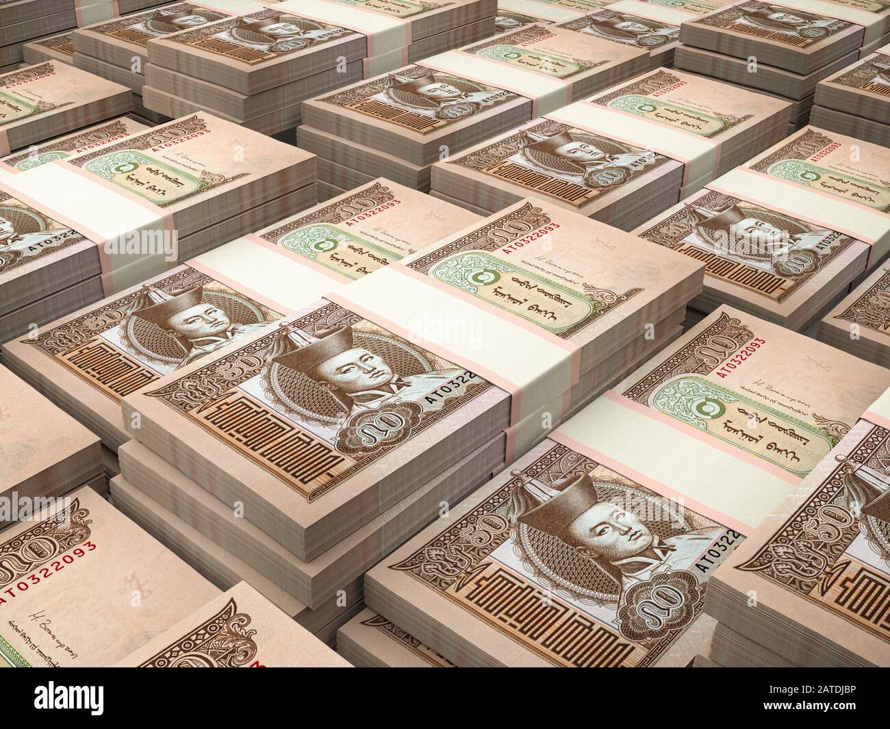 Mongolia money. Financial background. Mongolian currency closeup photo ...