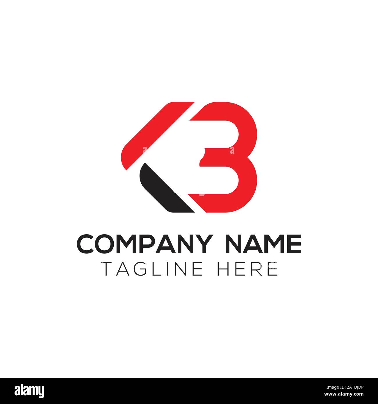 Initial ALphabet KB Logo Design vector Template. Abstract Letter KB ...