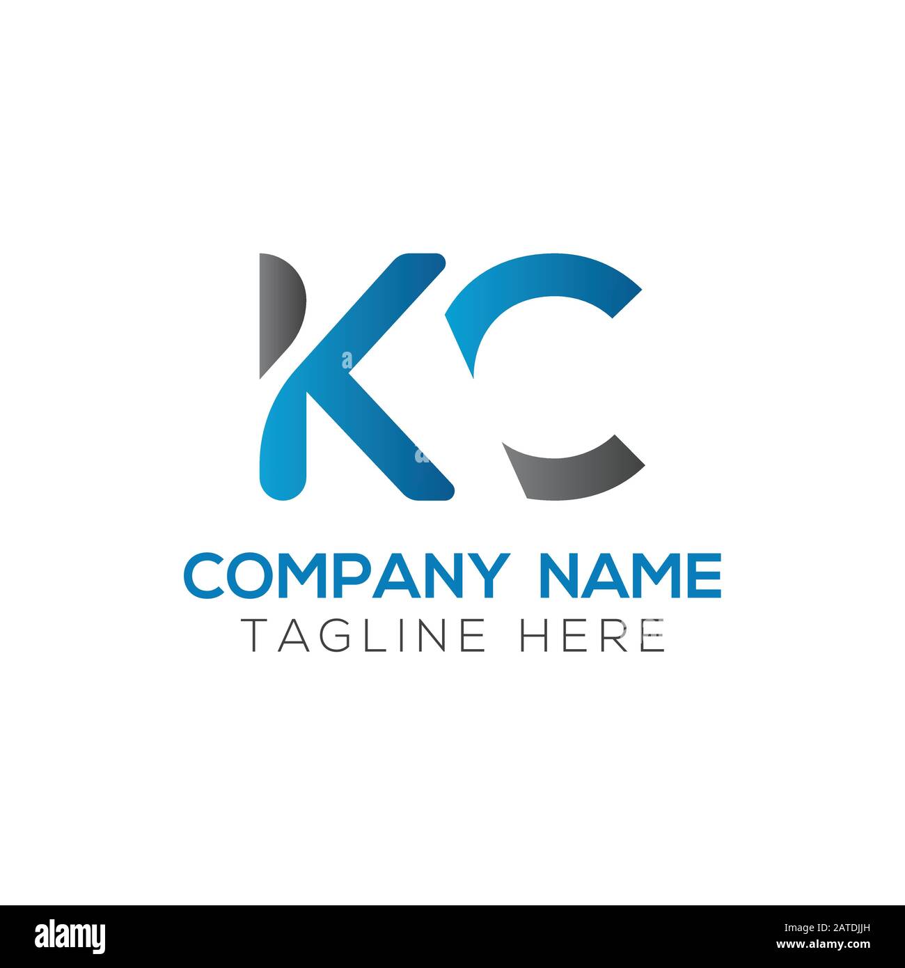 Initial ALphabet KC Logo Design vector Template. Abstract Letter KC ...