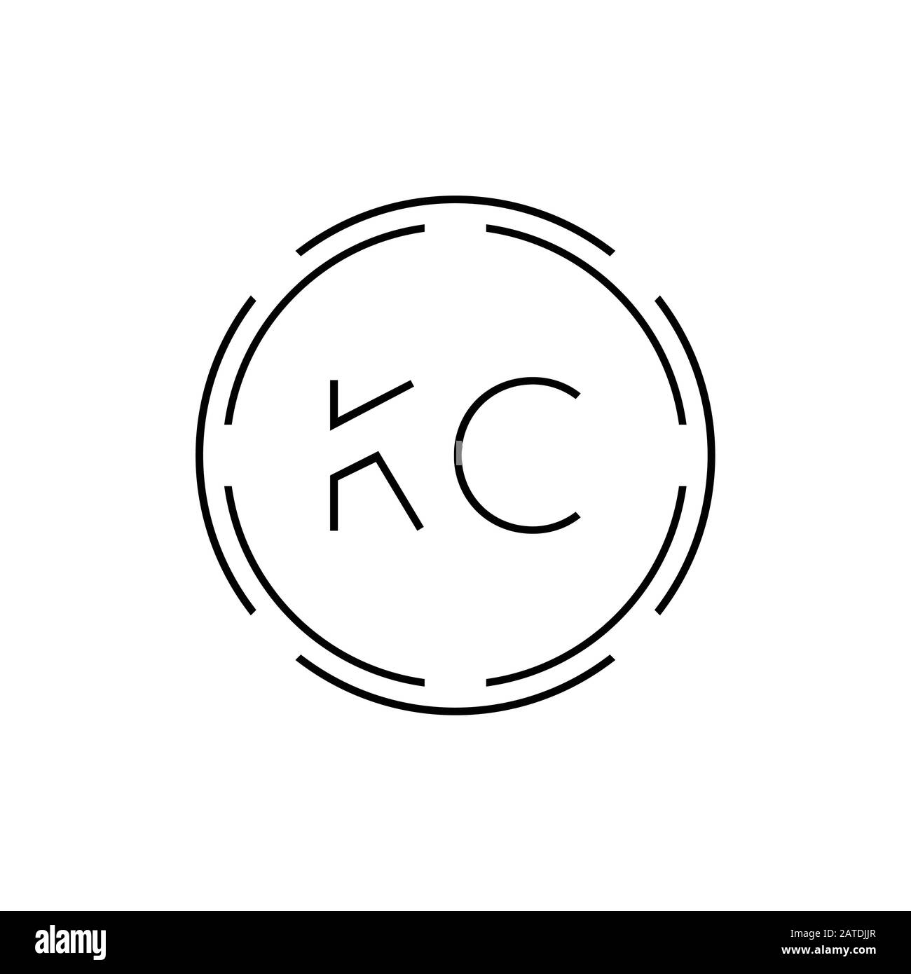 Initial ALphabet KC Logo Design vector Template. Abstract Letter KC ...