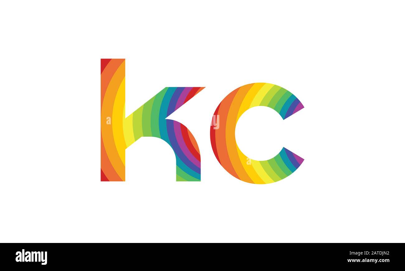 Initial ALphabet KC Logo Design vector Template. Abstract Letter KC ...