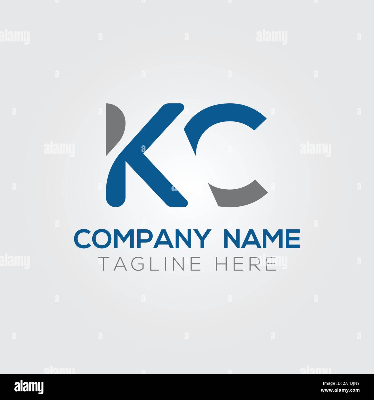 Initial ALphabet KC Logo Design vector Template. Abstract Letter KC ...
