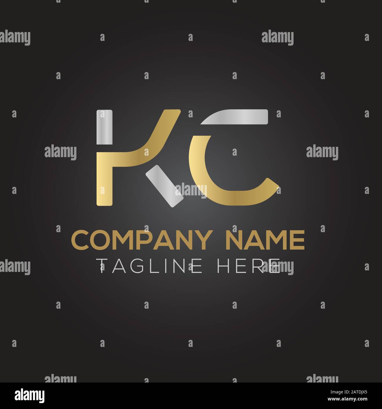 Initial ALphabet KC Logo Design vector Template. Abstract Letter KC ...