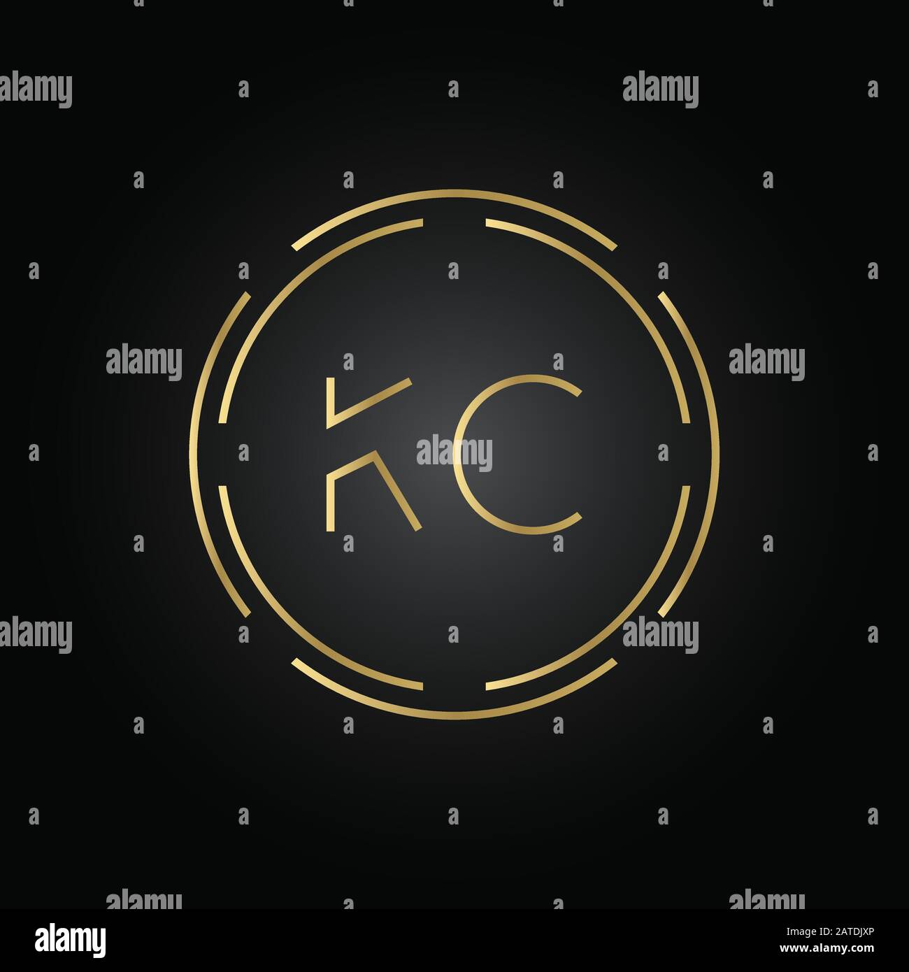 Initial ALphabet KC Logo Design vector Template. Abstract Letter KC ...