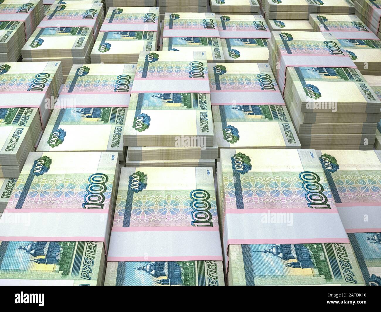 Russian currency. Russian Federation Ruble. Finance background. Closeup ...