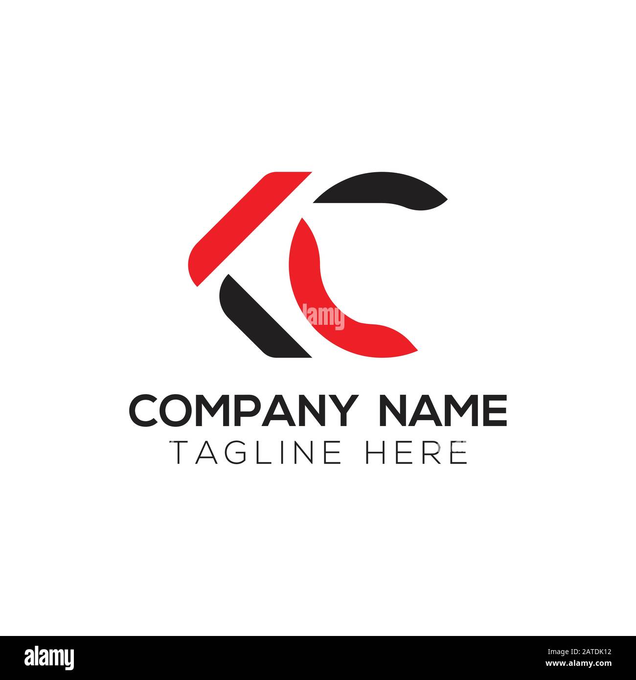 Initial ALphabet KC Logo Design vector Template. Abstract Letter KC ...