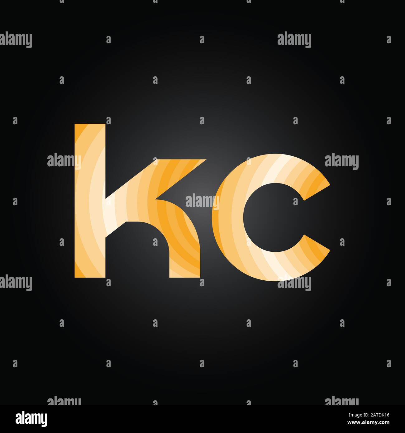 Initial ALphabet KC Logo Design vector Template. Abstract Letter KC ...
