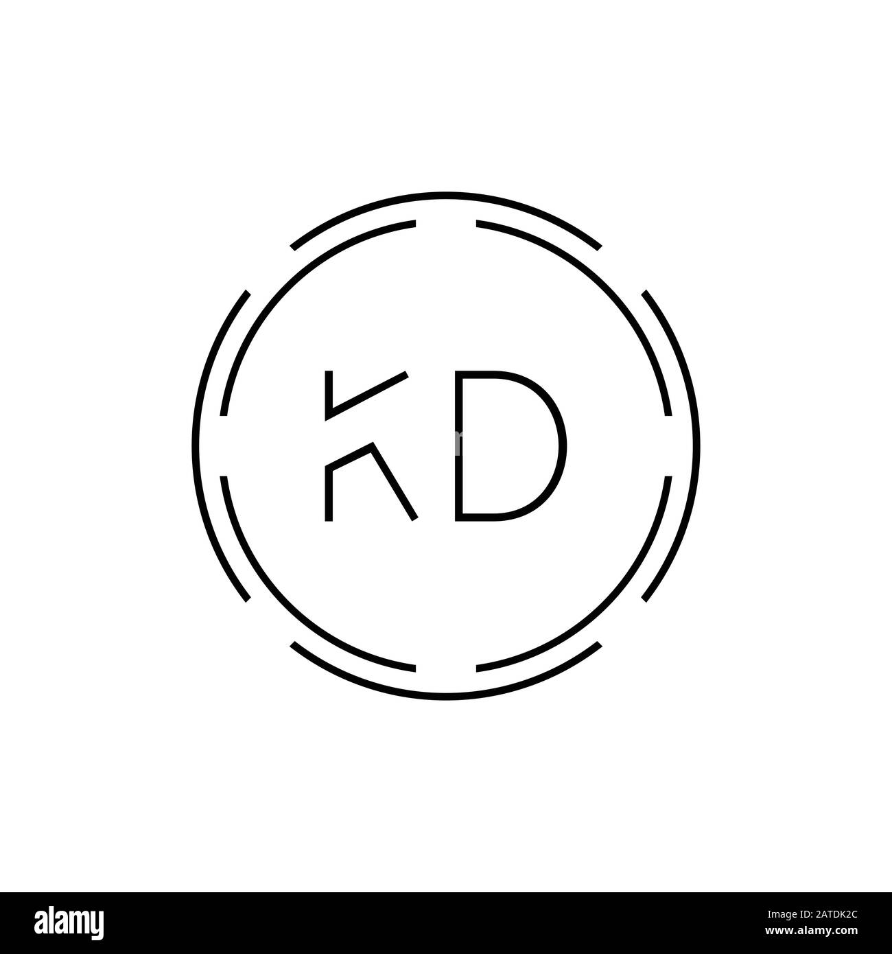 Initial ALphabet KD Logo Design vector Template. Abstract Letter KD ...