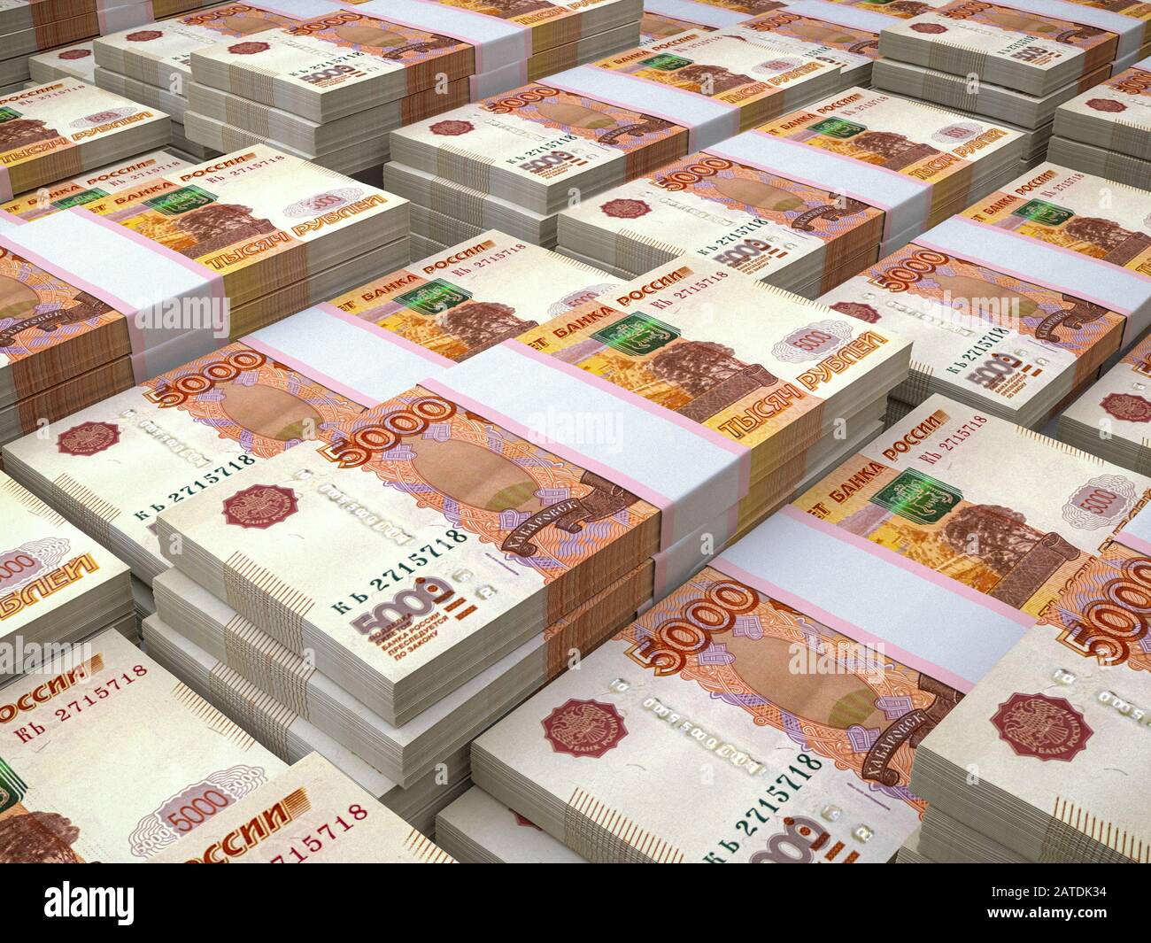 Russian currency. Russian Federation Ruble. Finance background. Closeup ...