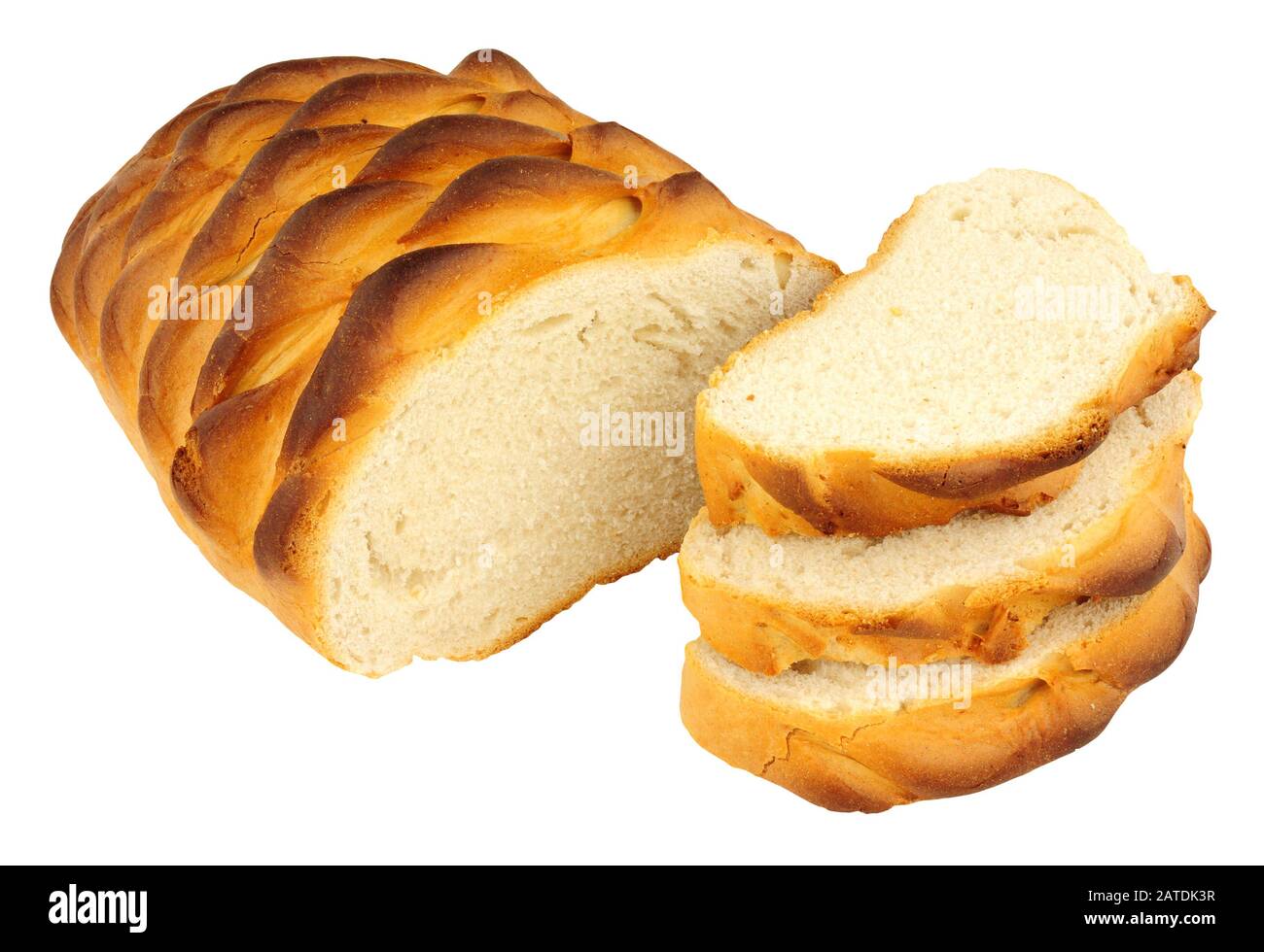Crusty hedgehog bread loaf isolated on a white background Stock Photo ...