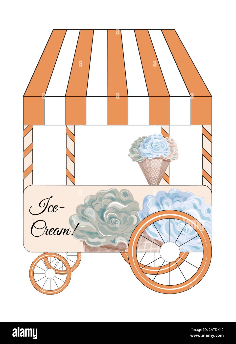 Ice Cream Stand for buying and selling tasty ice cream cones. Picture ...