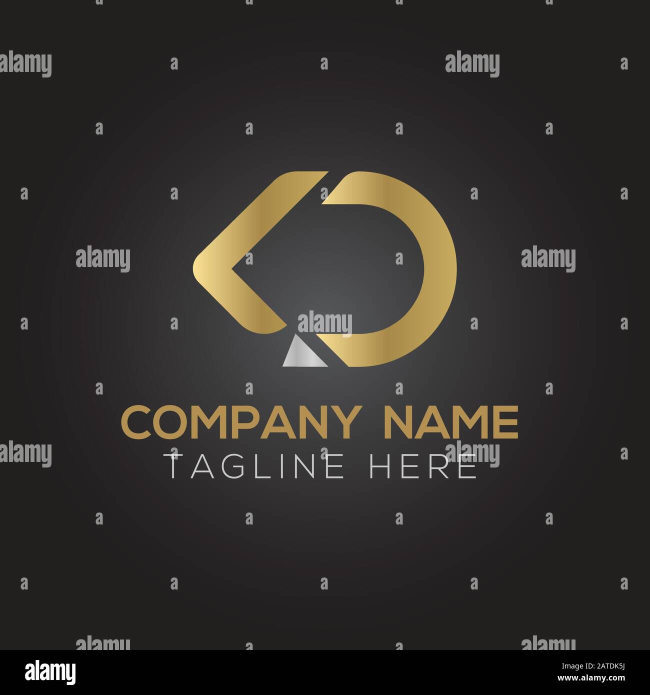 Initial ALphabet KD Logo Design vector Template. Abstract Letter KD ...