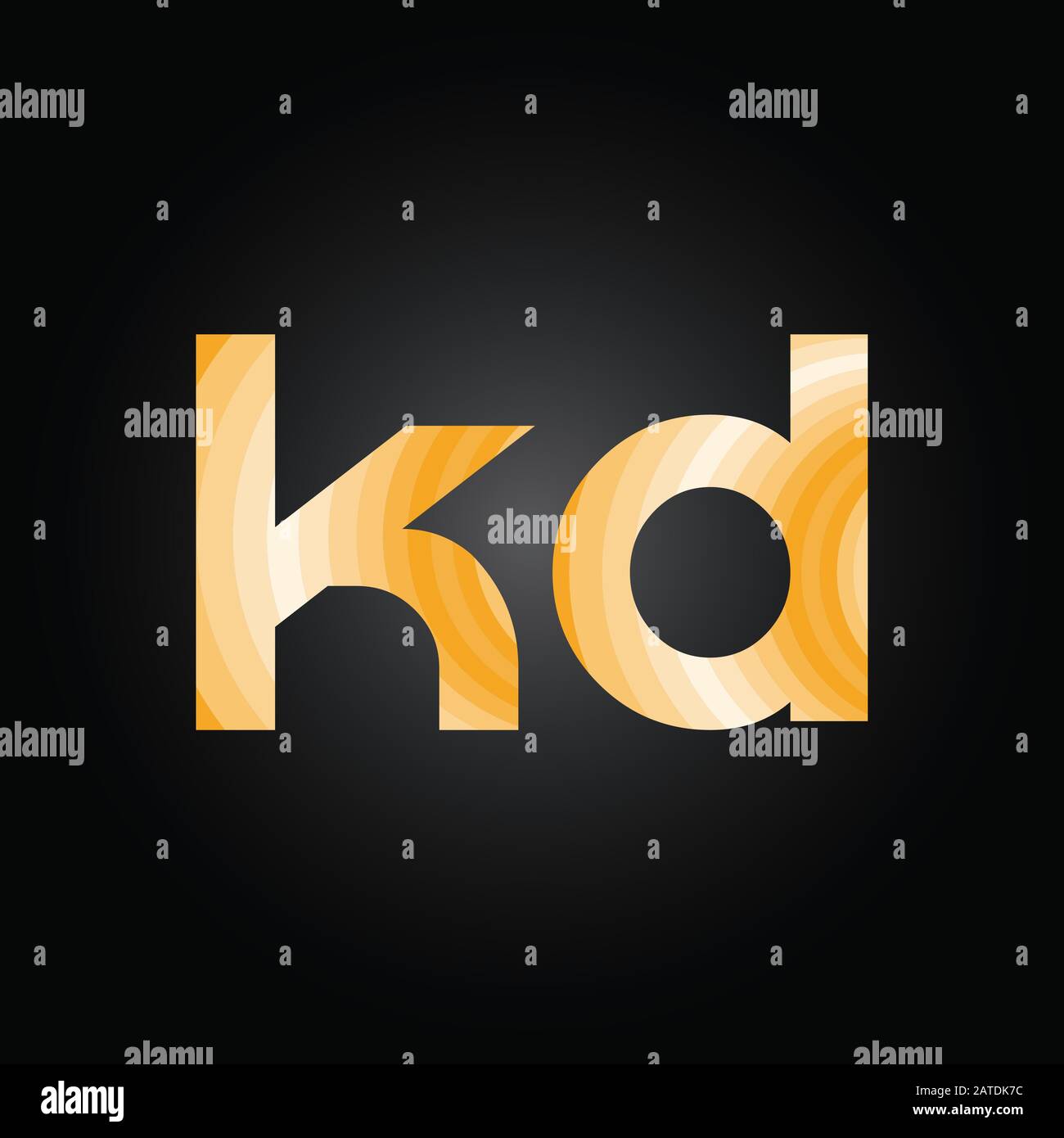 Initial ALphabet KD Logo Design vector Template. Abstract Letter KD ...