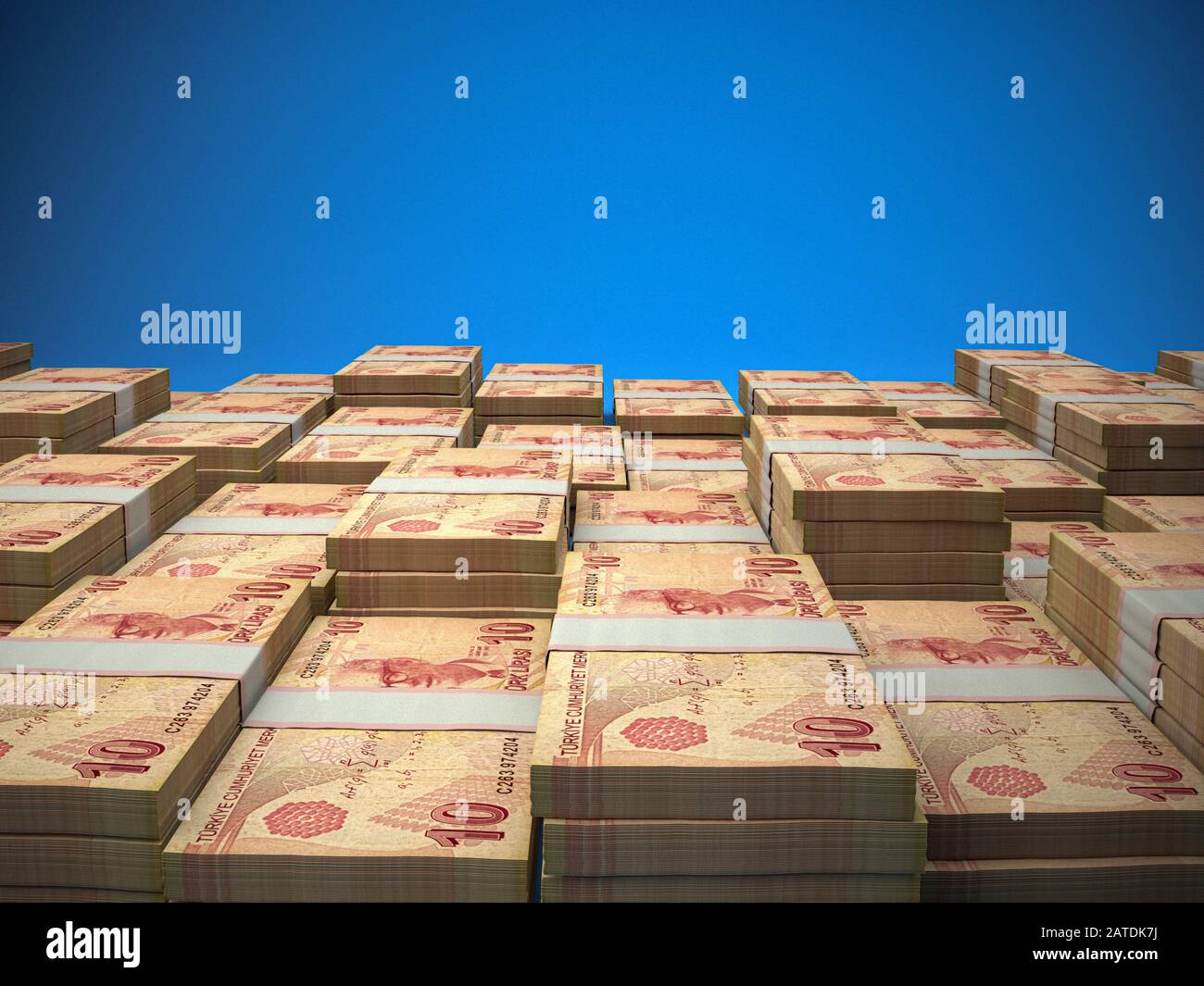 TRY. Turkish currency. Money of Turkey business background. Turkish ...