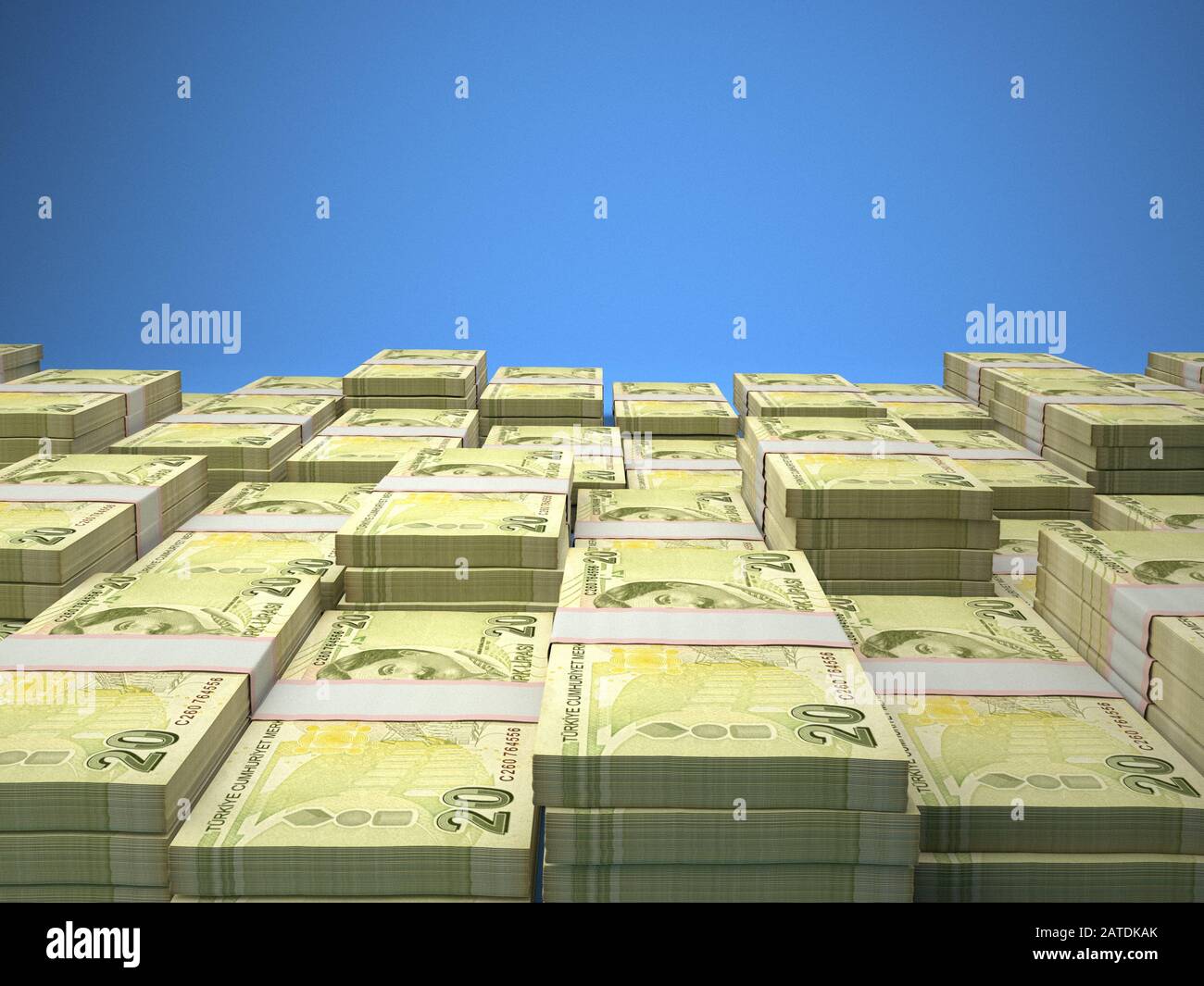 TRY. Turkish currency. Money of Turkey business background. Turkish ...