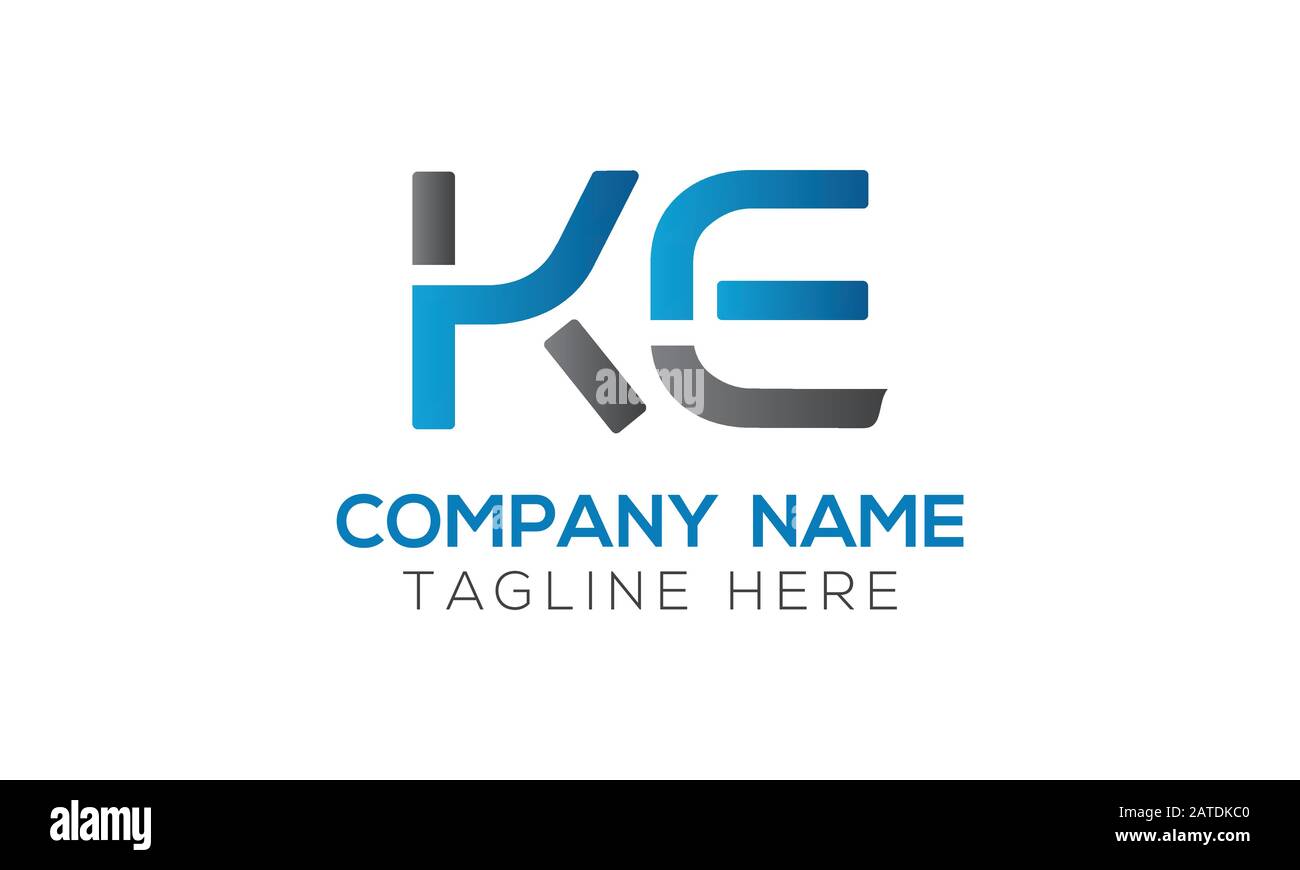 Initial ALphabet KE Logo Design vector Template. Abstract Letter KE ...