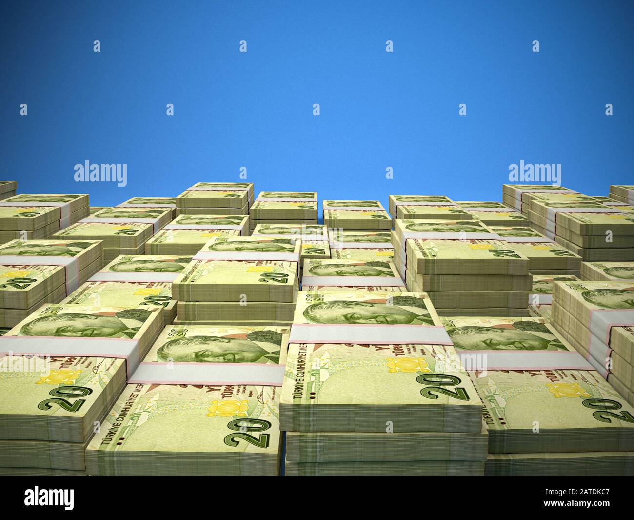 TRY. Turkish currency. Money of Turkey business background. Turkish ...