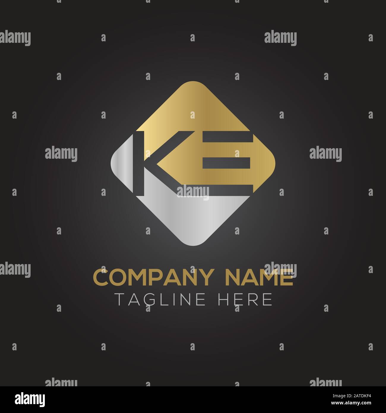 Initial ALphabet KE Logo Design vector Template. Abstract Letter KE ...