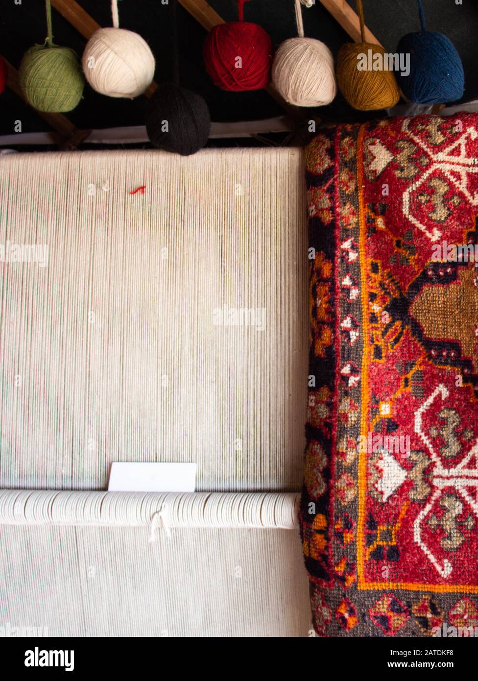 Old hand made carpet and rugs of traditional types Stock Photo - Alamy